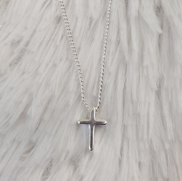 Jewelry | Silver Small Cross Pendant Necklace | Poshmark